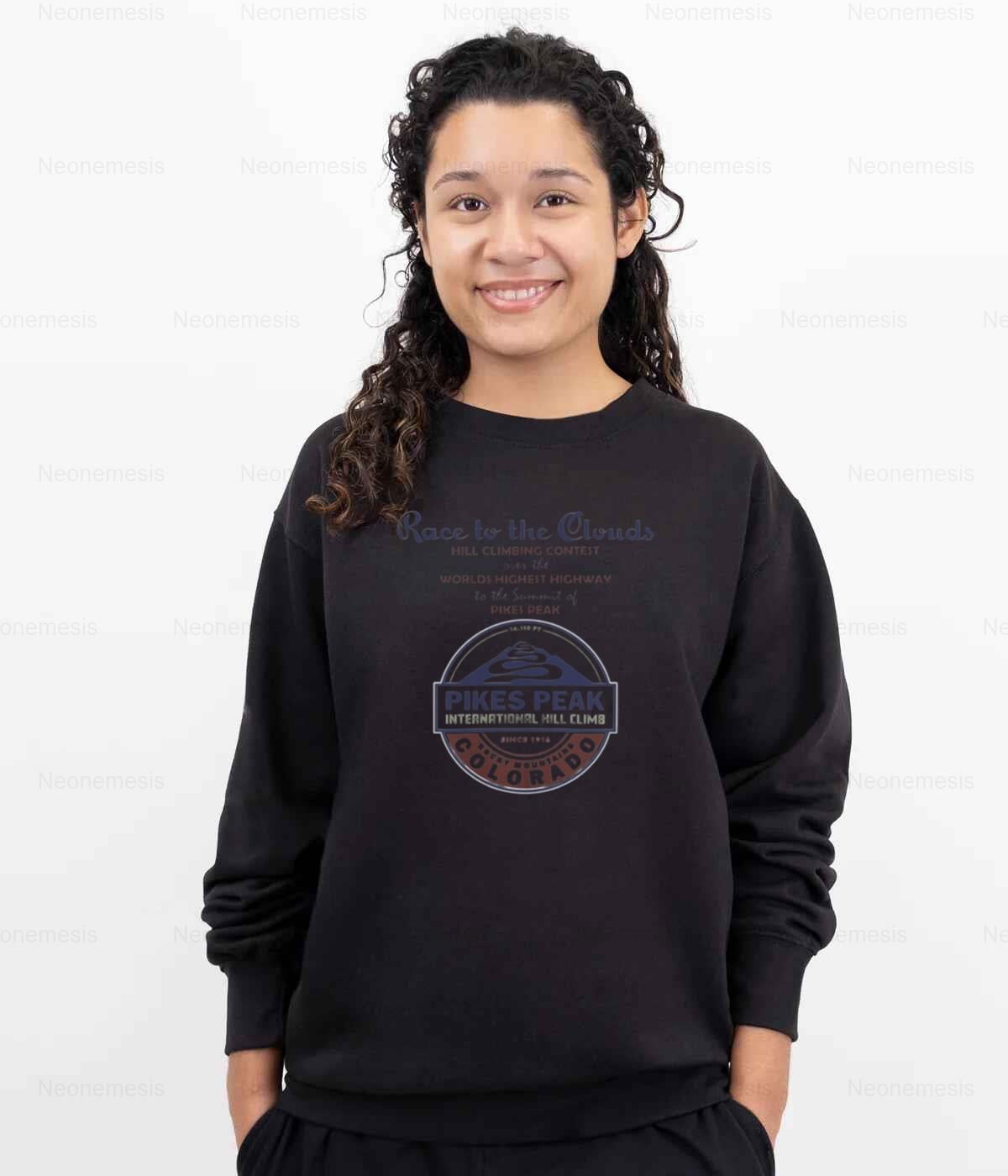 Pikes Peak Hill Climb Racing Colorado Race To Clouds Motor Sweatshirt up to 5XL - Walmart.com