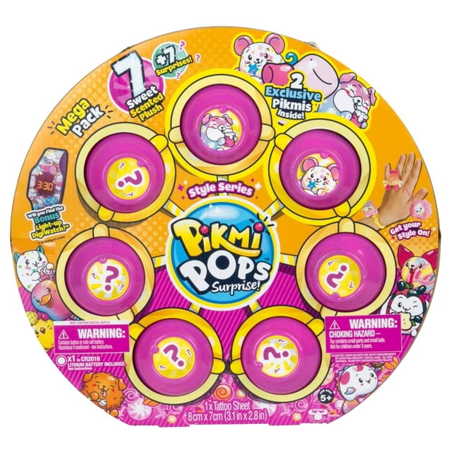 Pikmi Pops Style Plush Mega Pack Marshmallow, with 7 Mini Plush ...