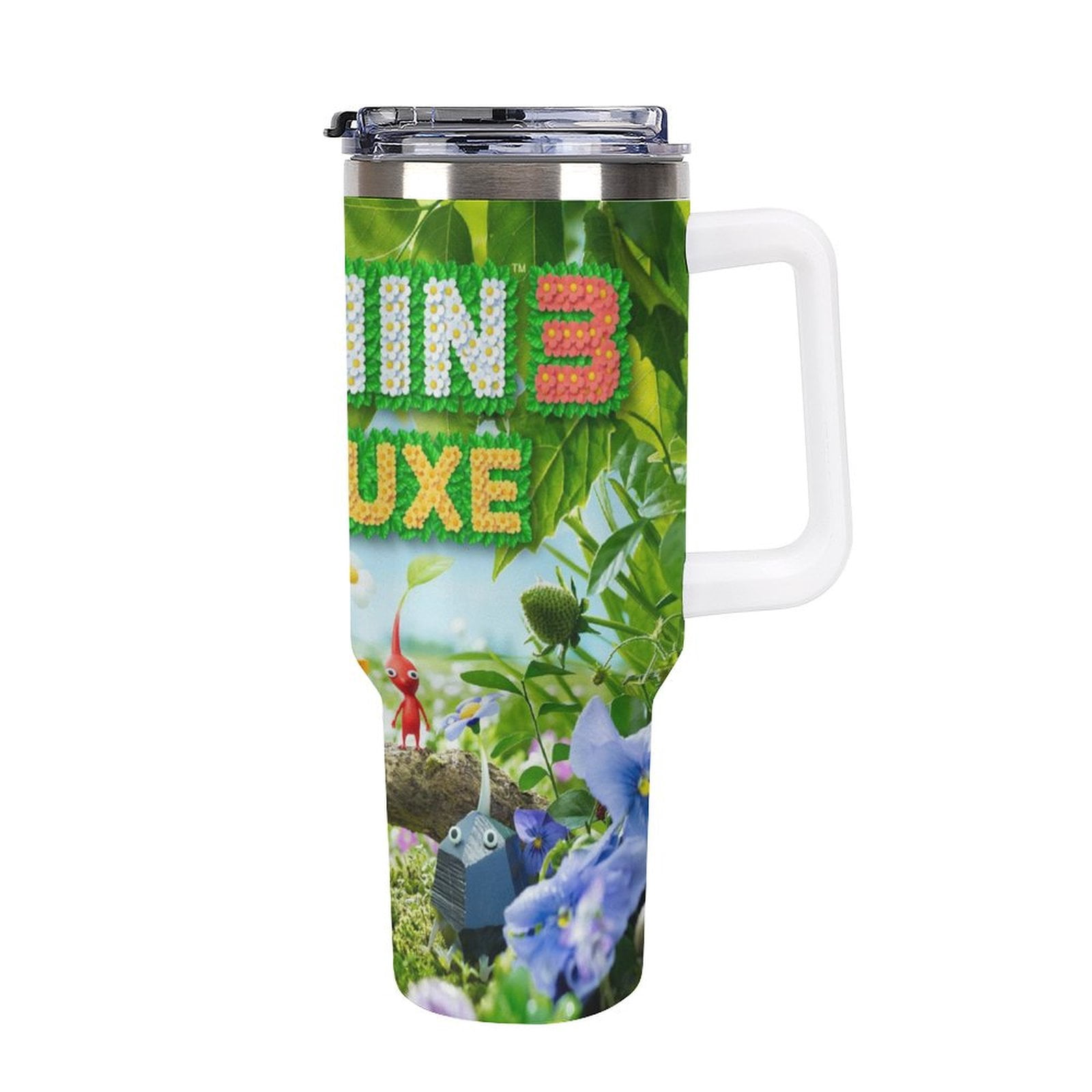 Pikmin 40 Oz Tumbler With Handle And Straw, Stainless Steel Vacuum ...