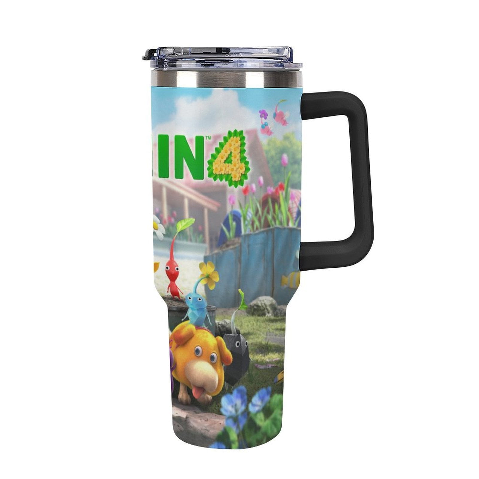Pikmin 40 Oz Tumbler With Handle And Straw, Stainless Steel Vacuum ...