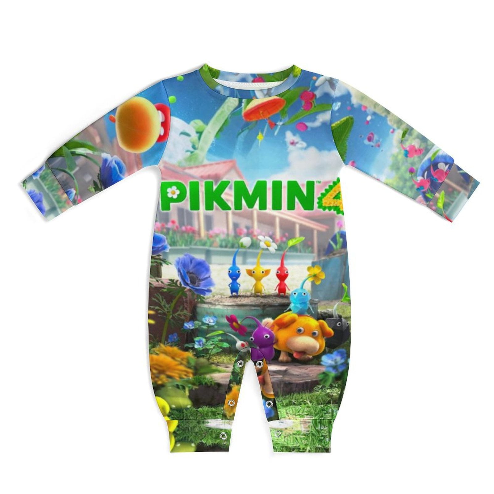 Pikmin Baby Romper Jumpsuits, Long Sleeve Footless One-Piece Outfits ...