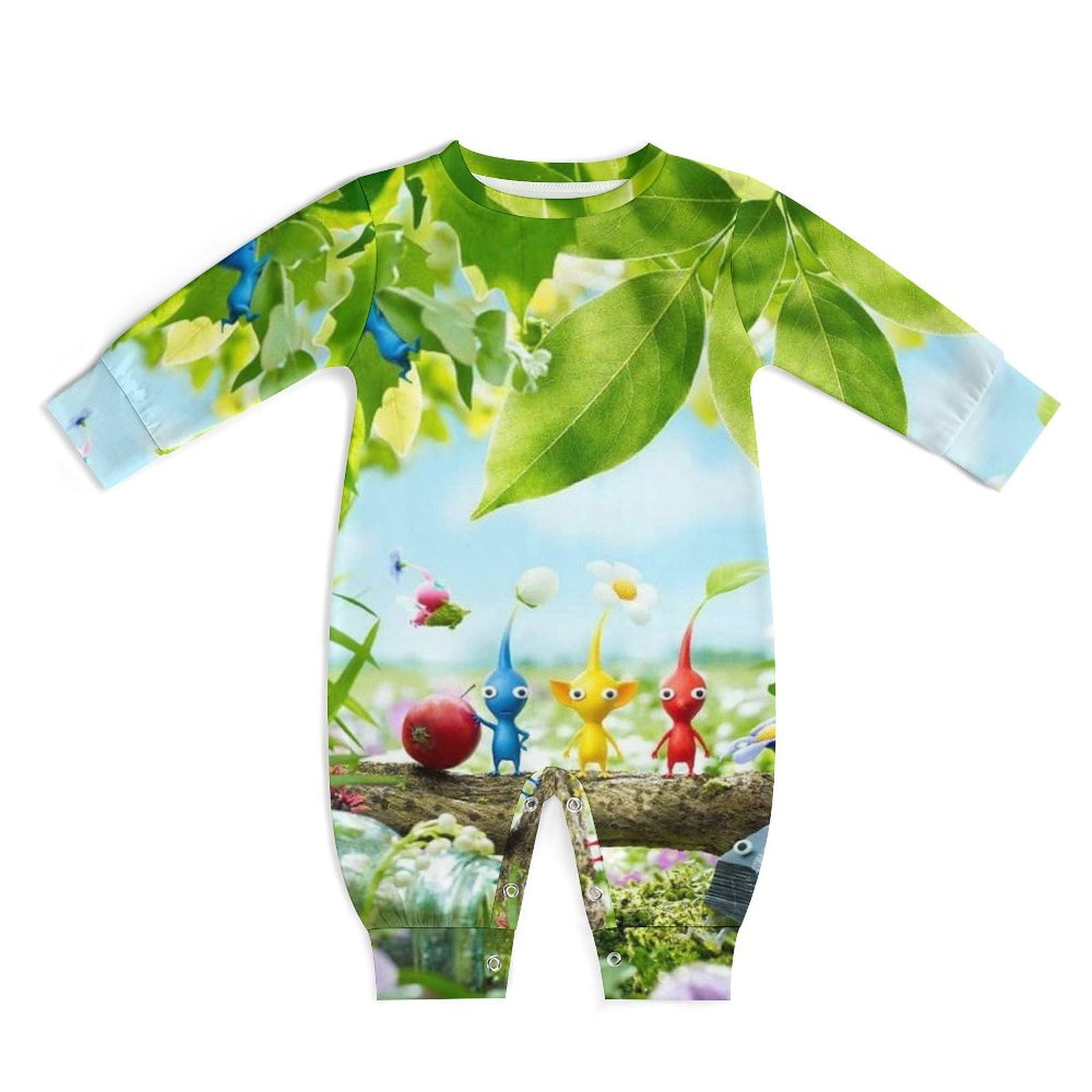 Pikmin Baby Romper Jumpsuits, Long Sleeve Footless One-Piece Outfits ...