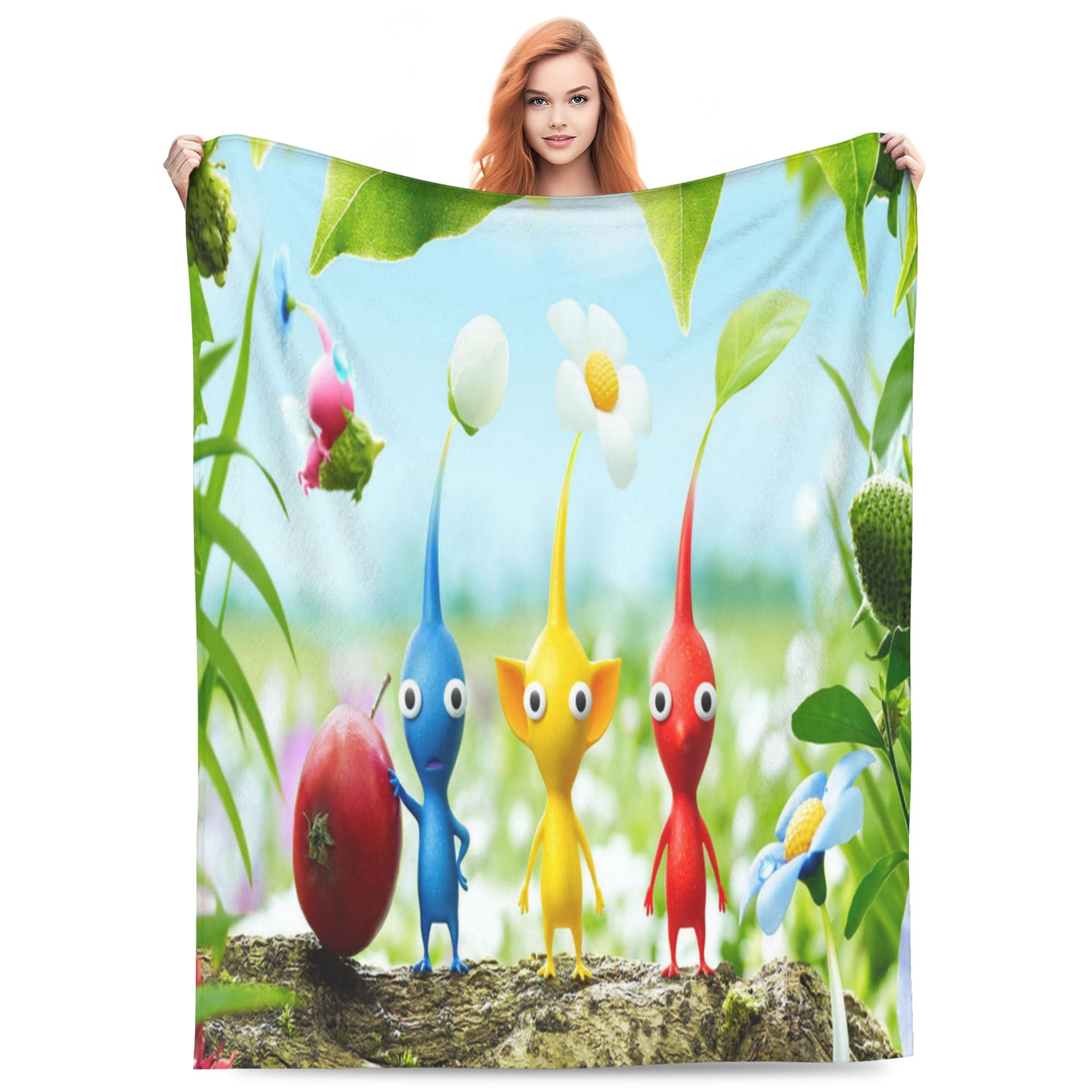 Pikmin Bed Blanket 3D Printed Throw Blanket Lightweight Super Soft Air ...