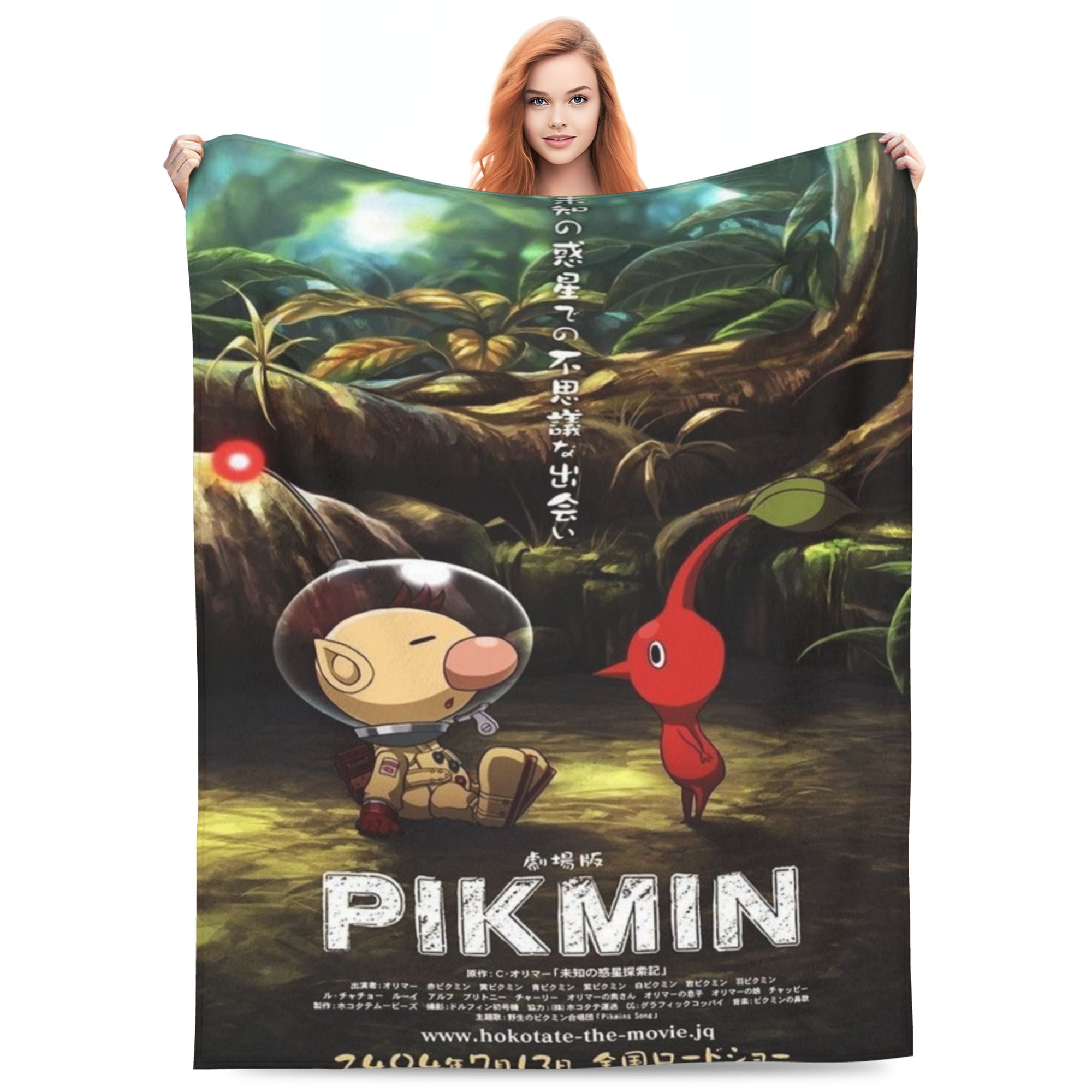Pikmin Bed Blanket 3D Printed Throw Blanket Lightweight Super Soft Air Conditioning Room All ...