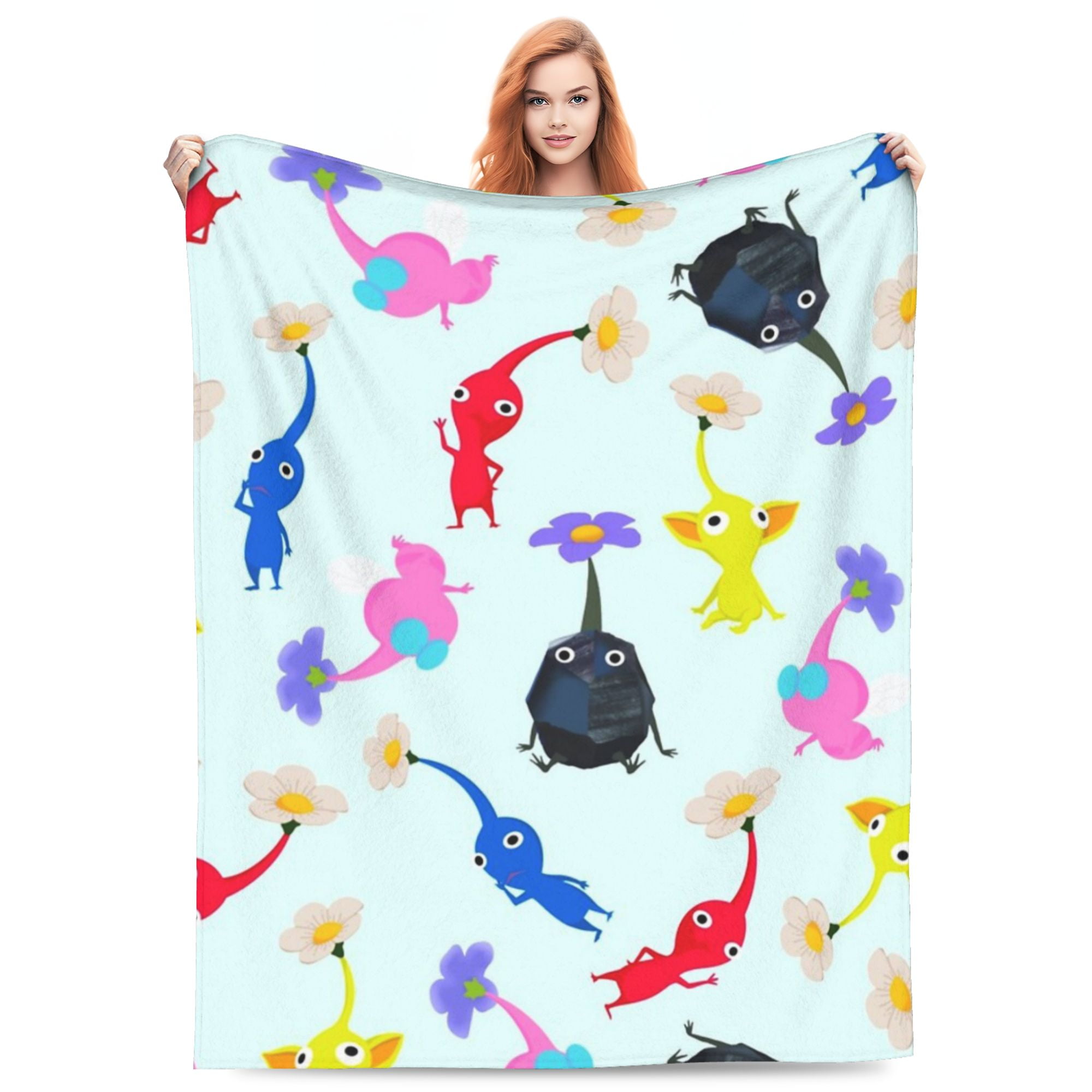 Pikmin Bed Blanket 3D Printed Throw Blanket Lightweight Super Soft Air ...