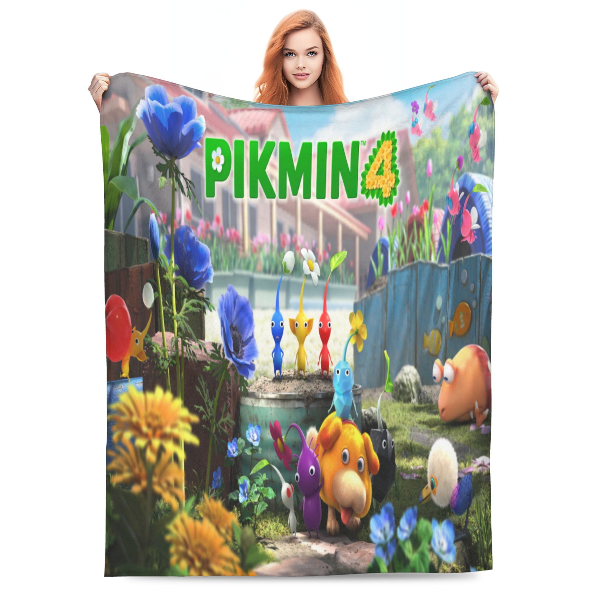 Pikmin Bed Blanket 3D Printed Throw Blanket Lightweight Super Soft Air ...