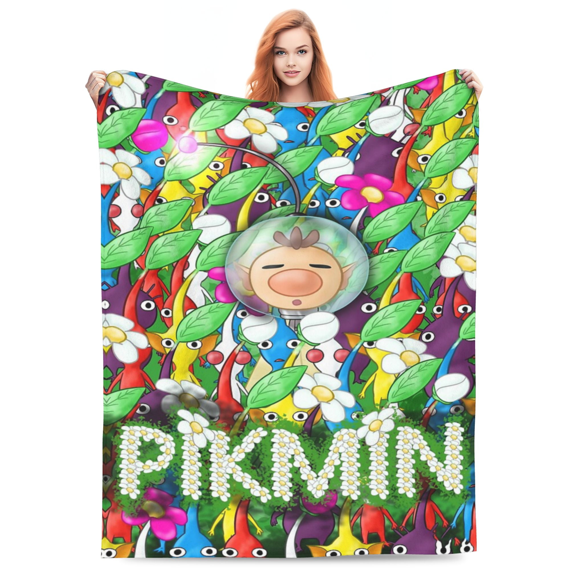 Pikmin Bed Blanket 3D Printed Throw Blanket Lightweight Super Soft Air Conditioning Room All ...