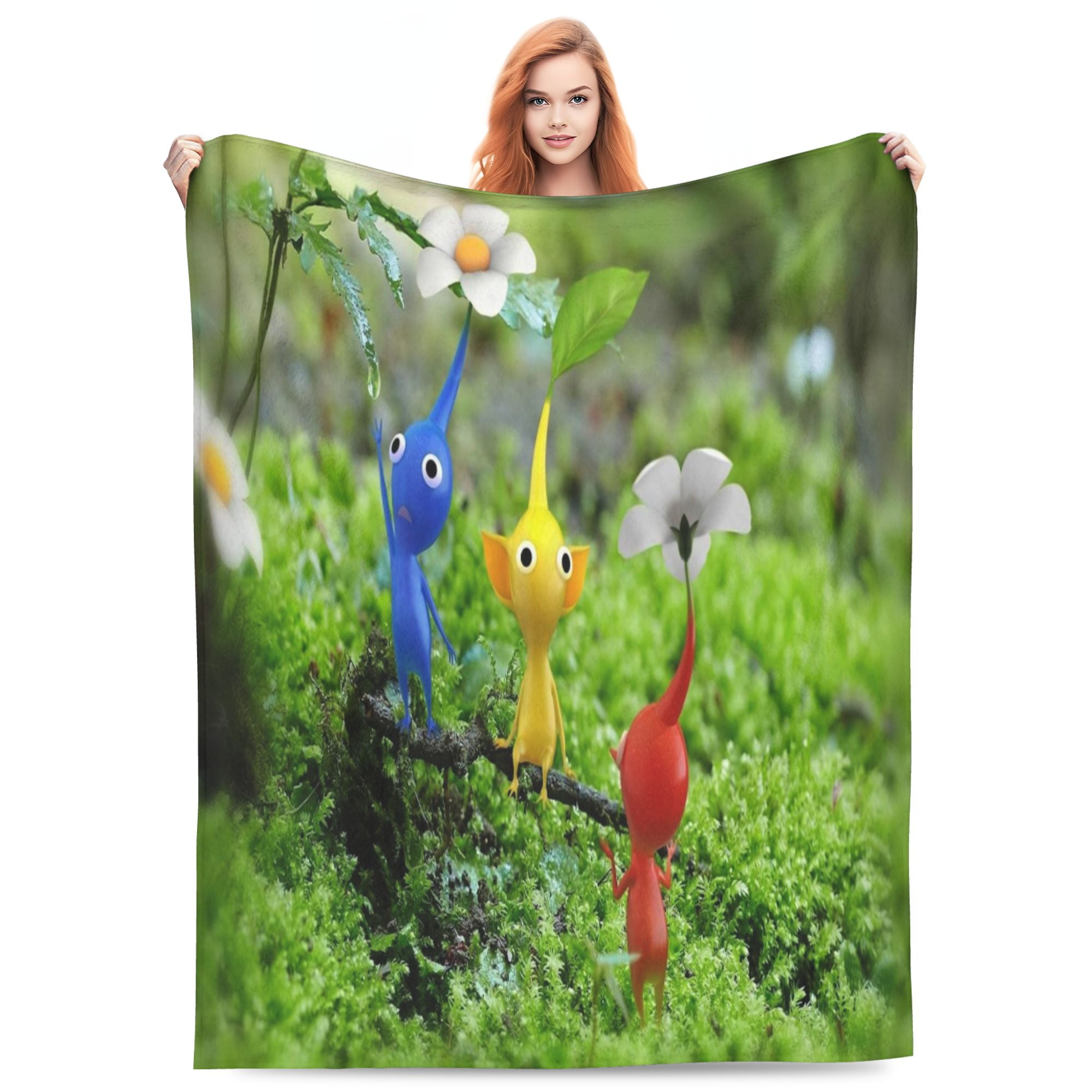 Pikmin Bed Blanket 3D Printed Throw Blanket Lightweight Super Soft Air ...