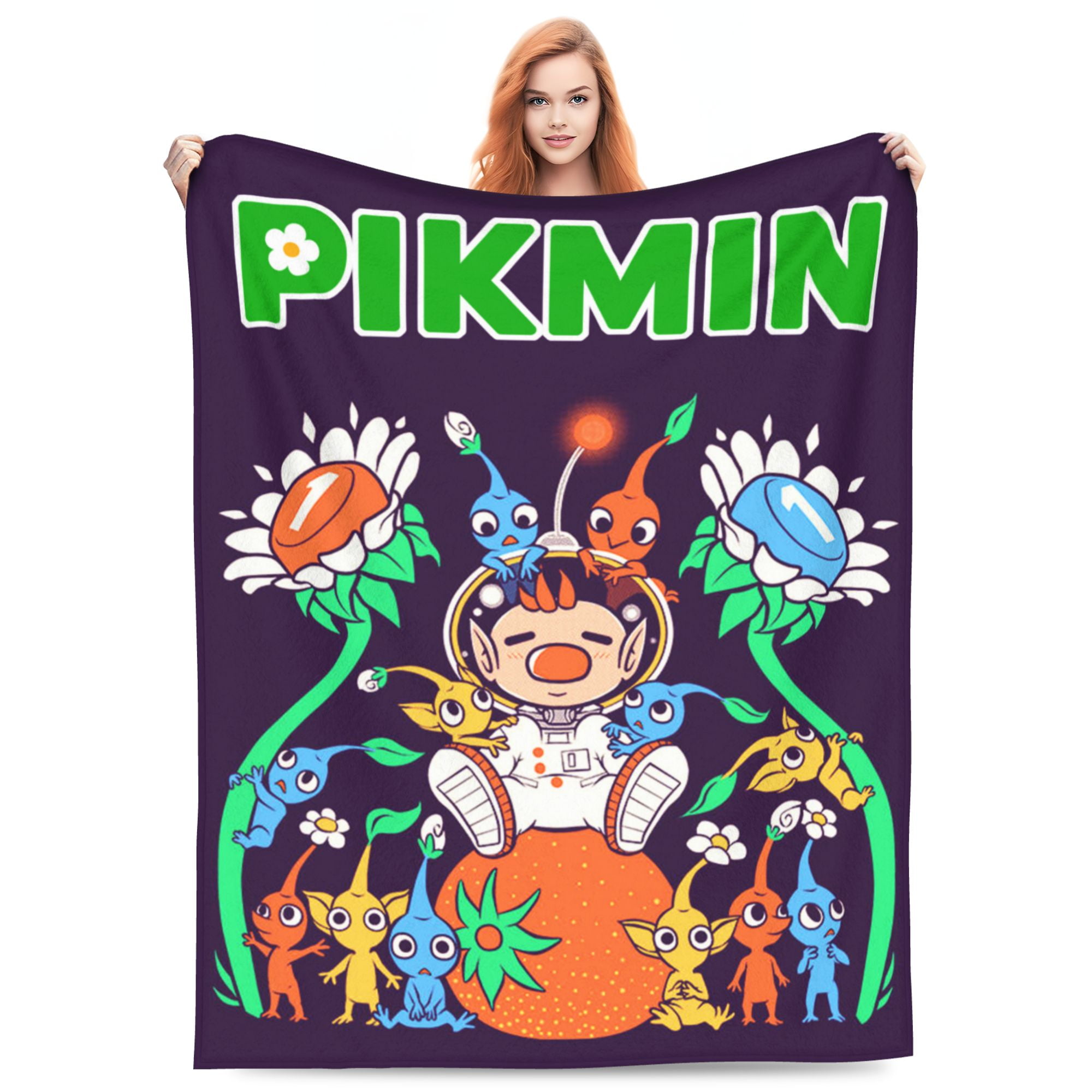 Pikmin Bed Blanket 3D Printed Throw Blanket Lightweight Super Soft Air Conditioning Room All ...