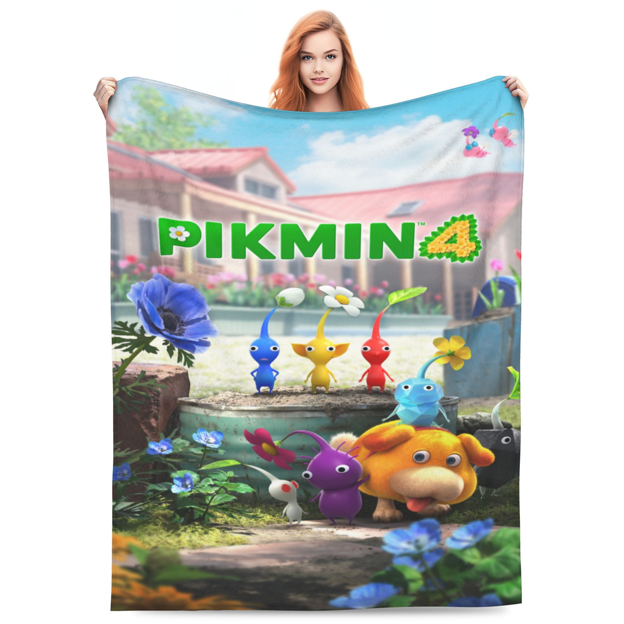 Pikmin Bed Blanket 3D Printed Throw Blanket Lightweight Super Soft Air ...