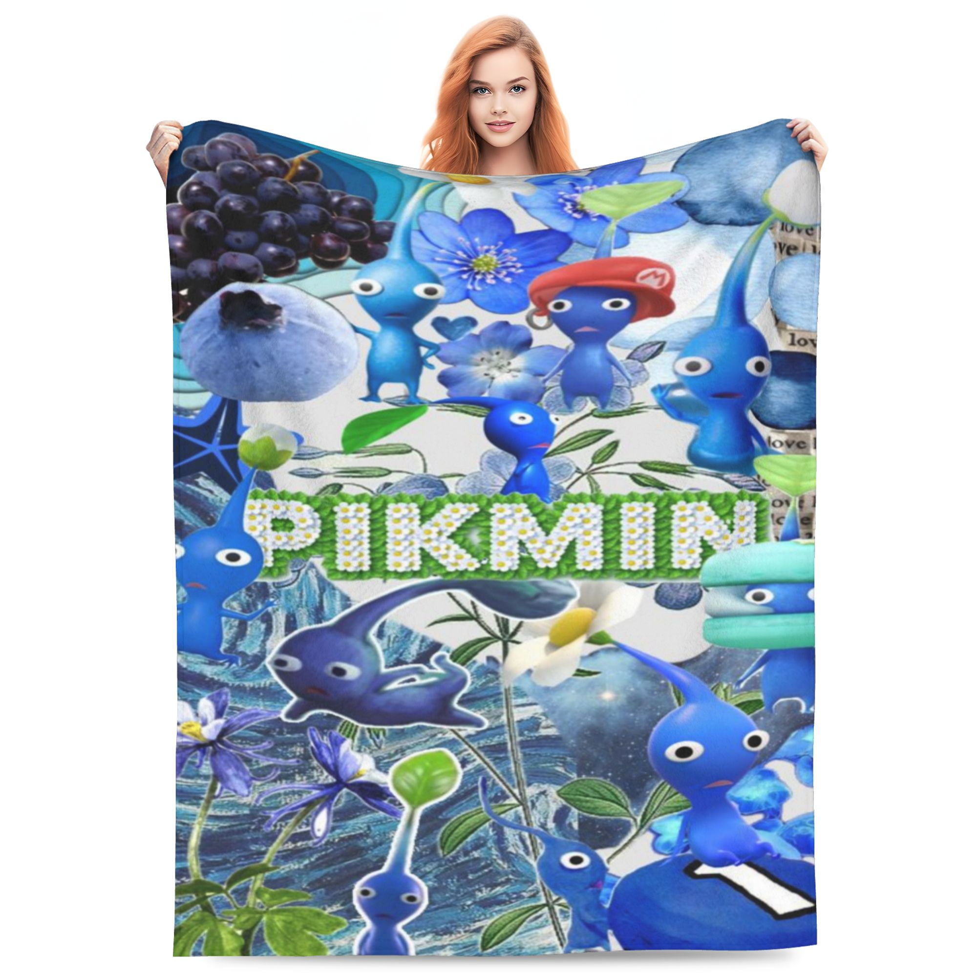 Pikmin Bed Blanket 3D Printed Throw Blanket Lightweight Super Soft Air ...