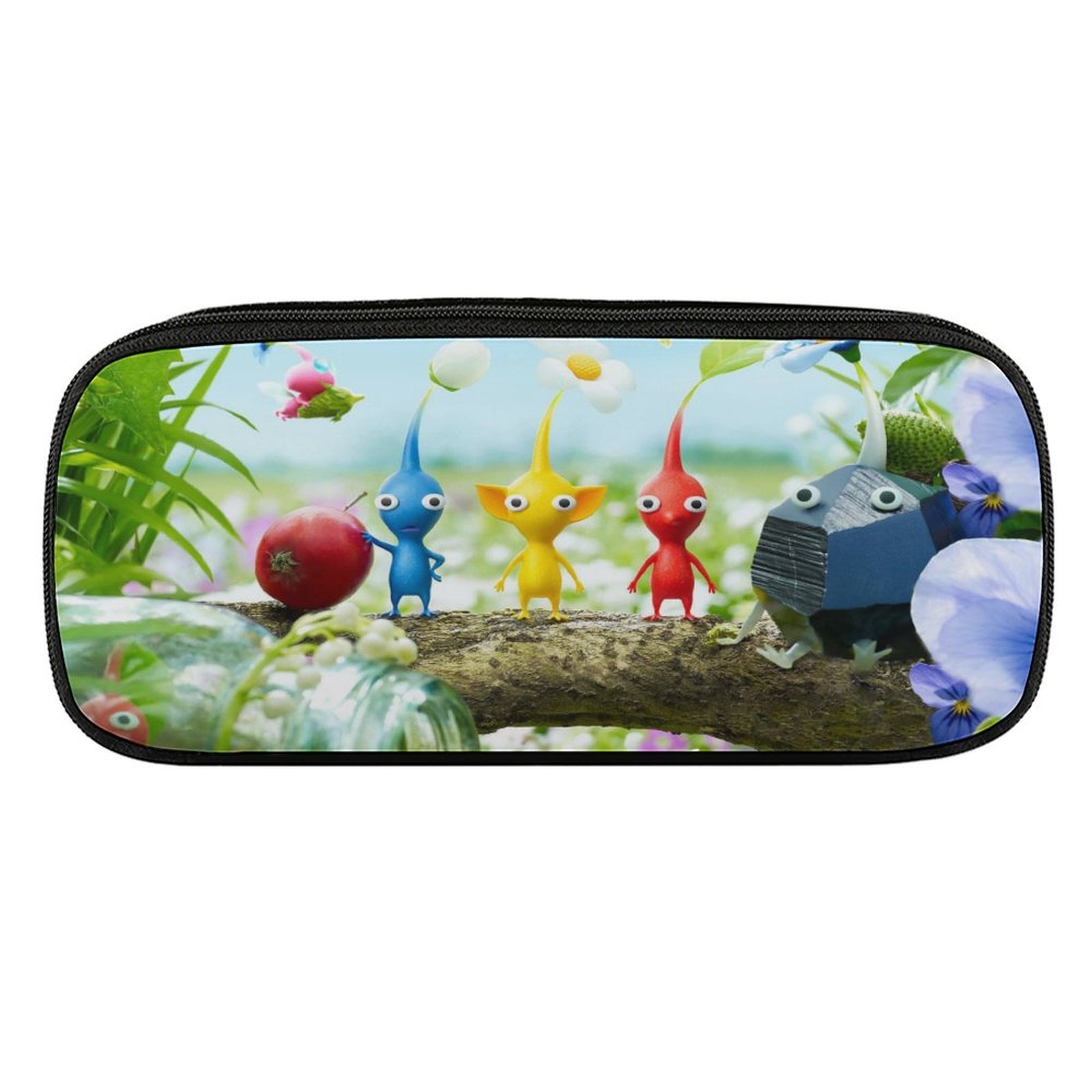 Pikmin Big Capacity Pencil Case Bag with Zipper, Aesthetic Pencil Pouch ...