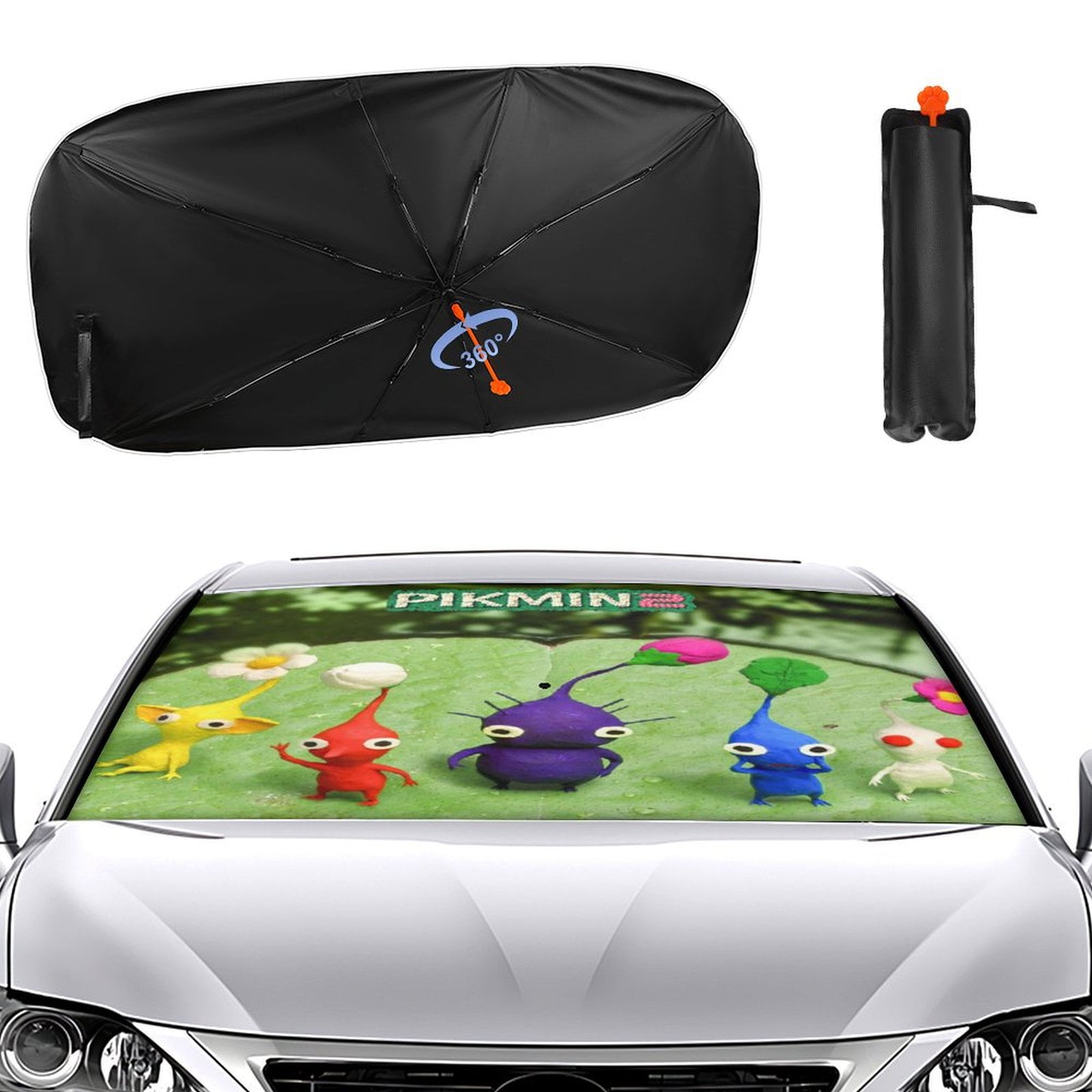 Pikmin Car Windshield Sun Shade Umbrella, UV Protection & Heat ...