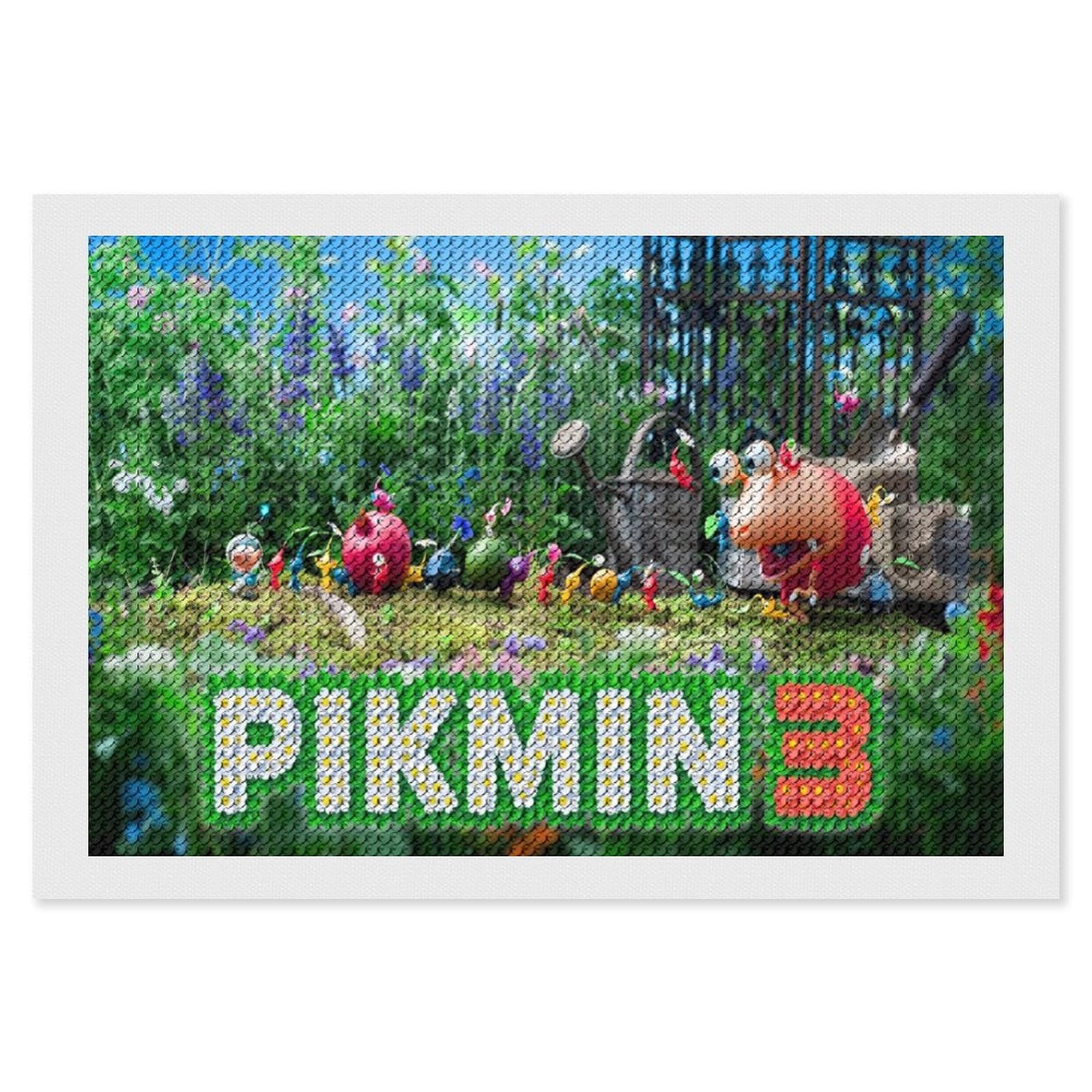 Pikmin Diamond Art Painting for Adult, DIY Full Round 5D Diamond Drill ...