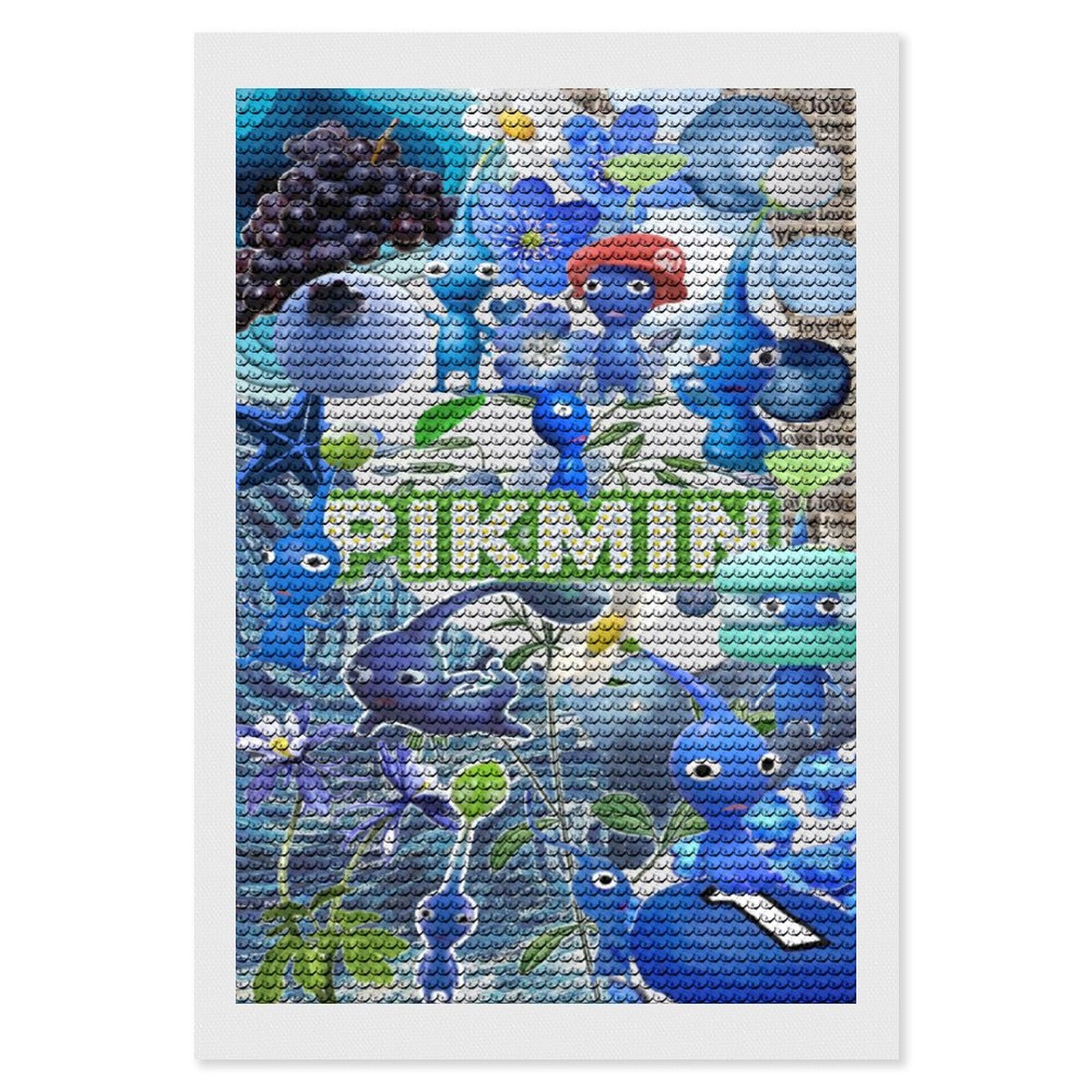 Pikmin Diamond Art Painting for Adult, DIY Full Round 5D Diamond Drill ...