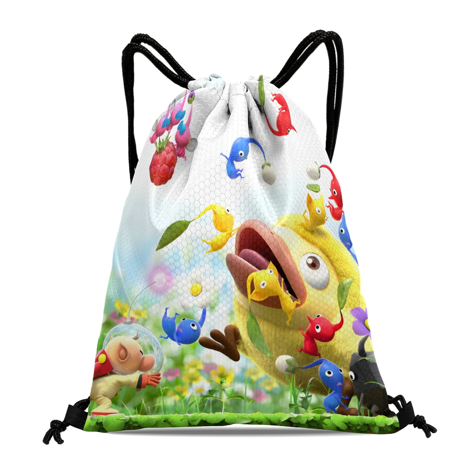 Pikmin Drawstring Gym Bag Waterproof And Perfect For Hiking Yoga