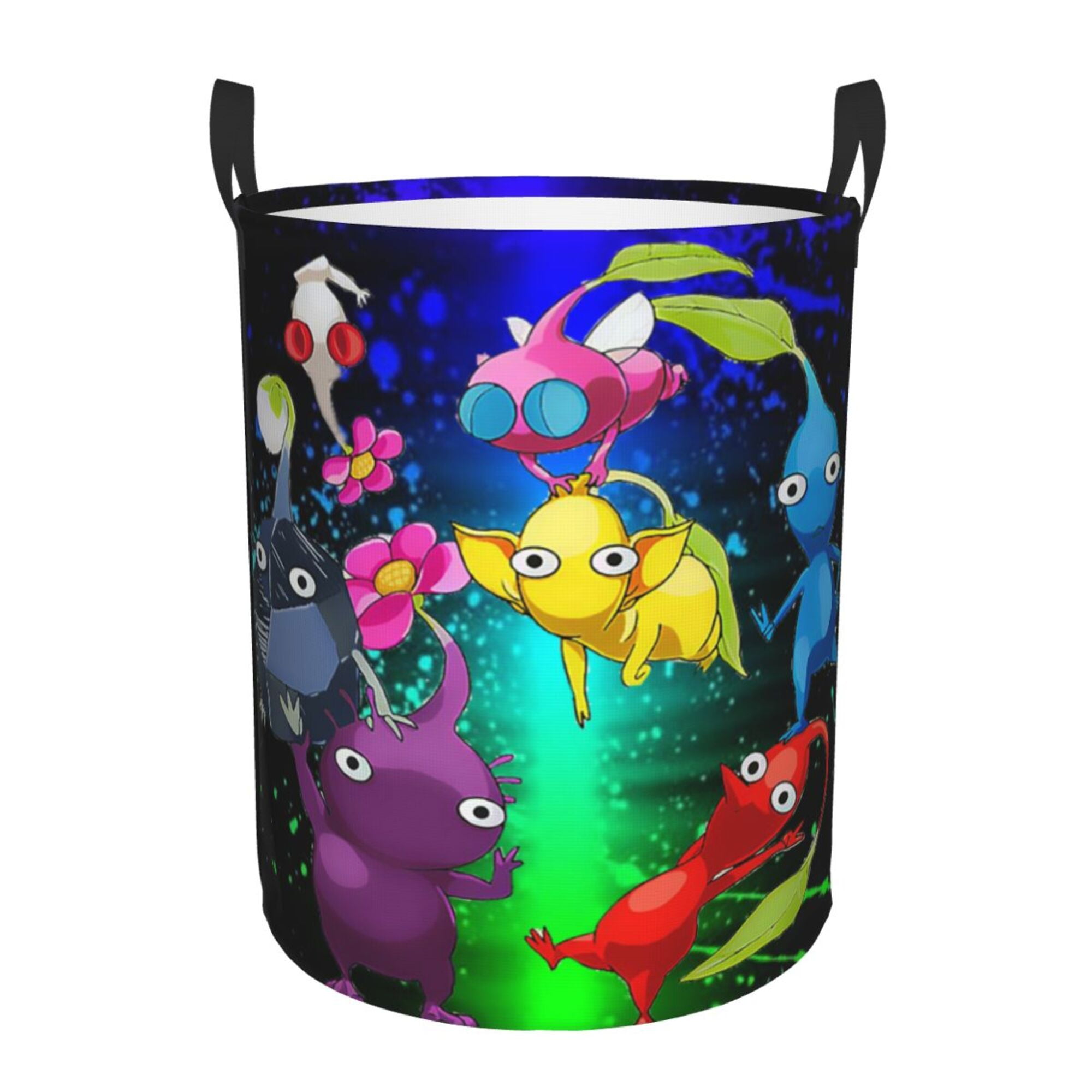 Pikmin Funny Storage Basket Laundry Hamper Collapsible Round Storage ...