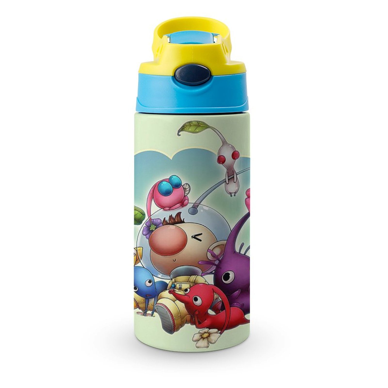 Pikmin Game Insulated Stainless Steel Water Bottle with Straw Vacuum ...