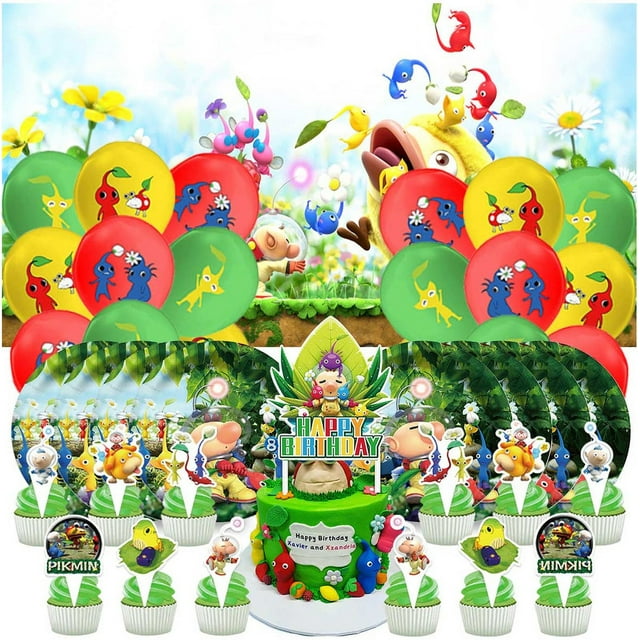 Pikmin Party Supplies Balloons Tableware Birthday Decorations Plates ...