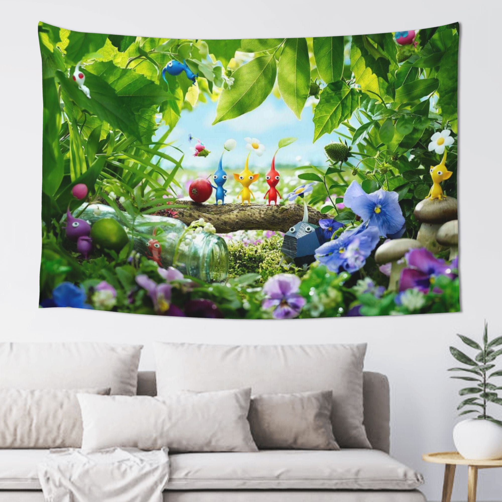 Pikmin Party Tapestry Banner 60x40in inch Decor Art Tablecloth Wall ...