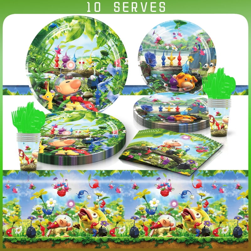 Pikmin Plates Party Supplies Tableware Kit Set Cups Birthday ...