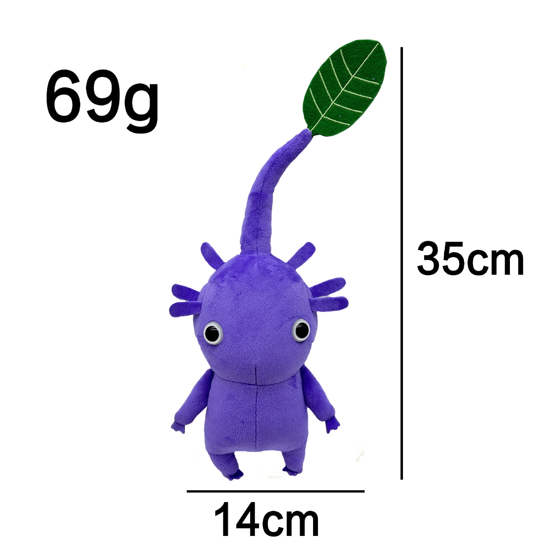 Pikmin Plush Toy Purple Leaf Soft Toys Home Decoration Children'S ...