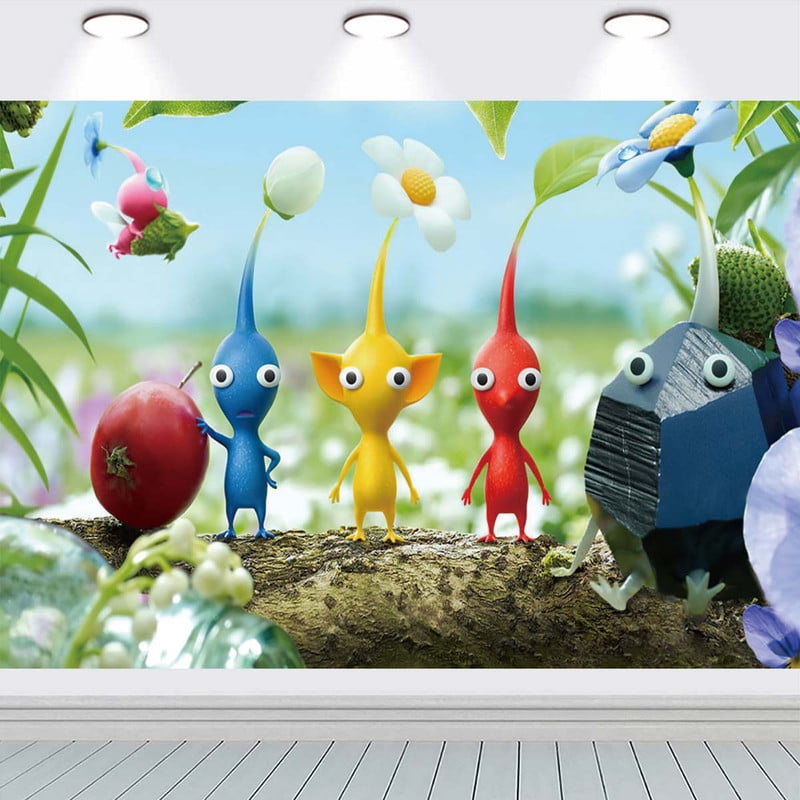 Pikmin Post Wall Decor Birthday Banner Backdrop Background Party ...