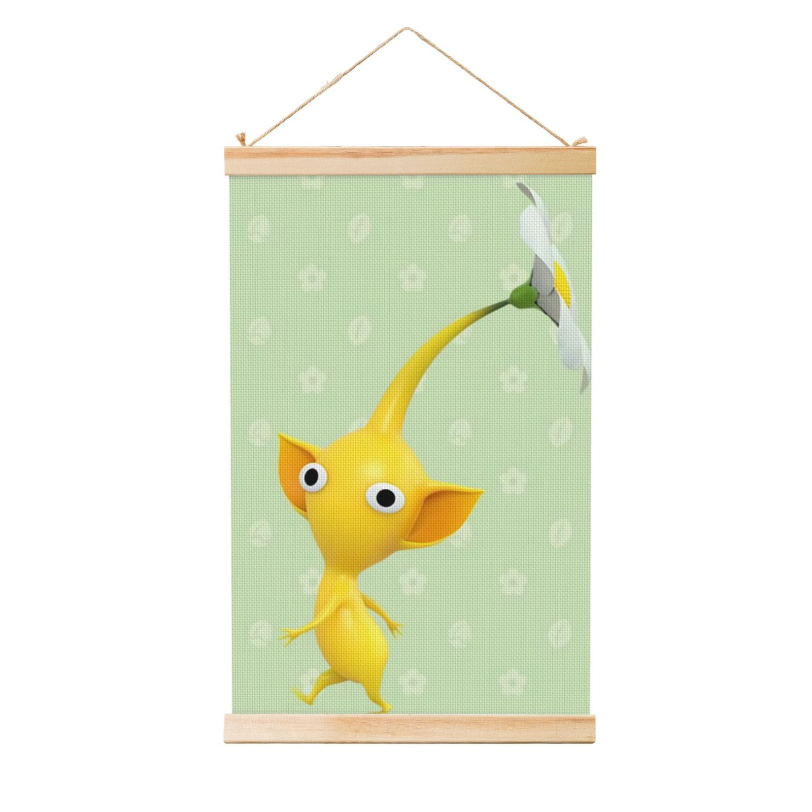 Pikmin Poster Canvas Wooden Shaft Hanging Poster Home Decor, Aesthetic ...