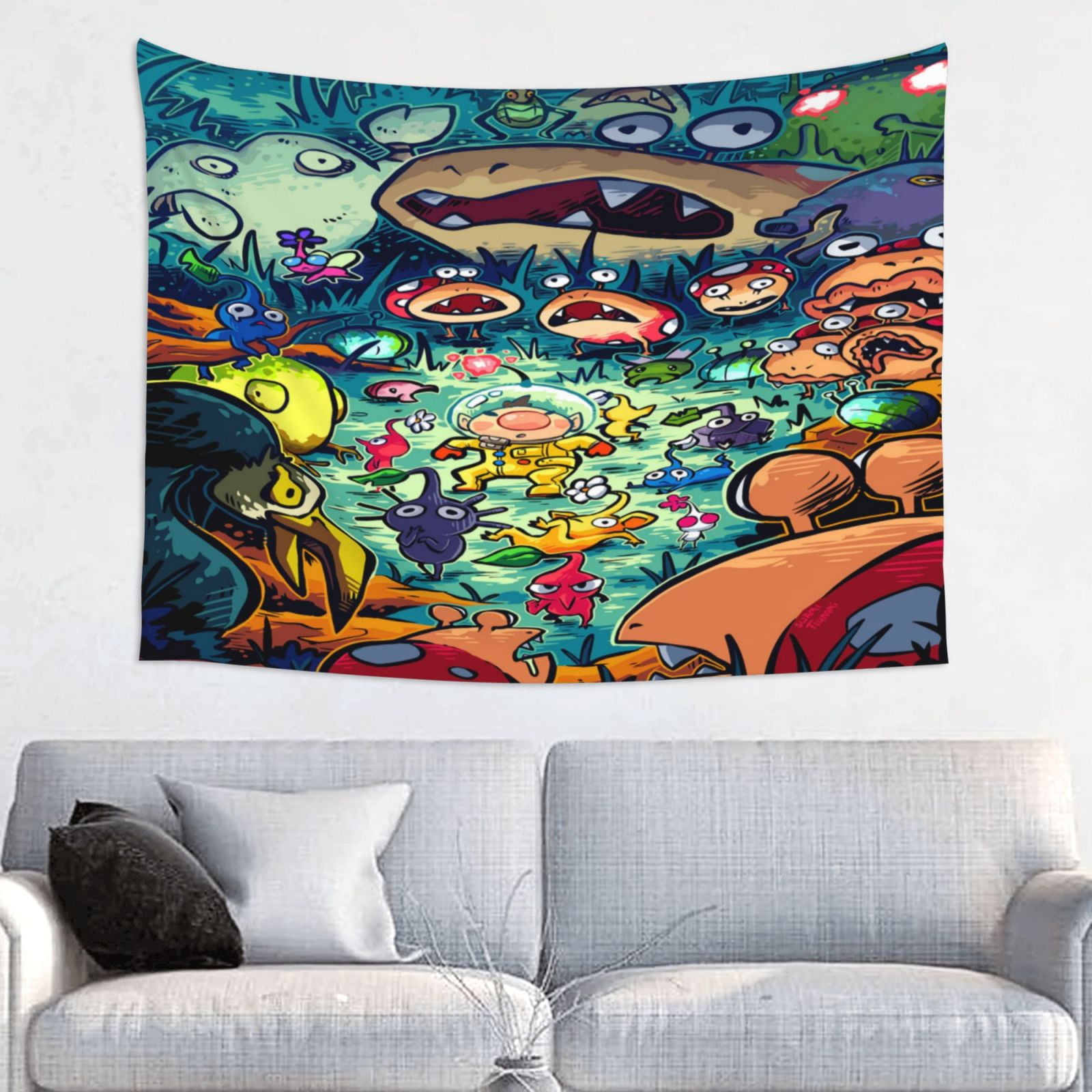 Pikmin Tapestry Anime Poster Large Background Wall Art Bedroom Wall ...