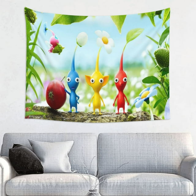 Pikmin Tapestry Anime Poster Large Background Wall Art Bedroom Wall ...