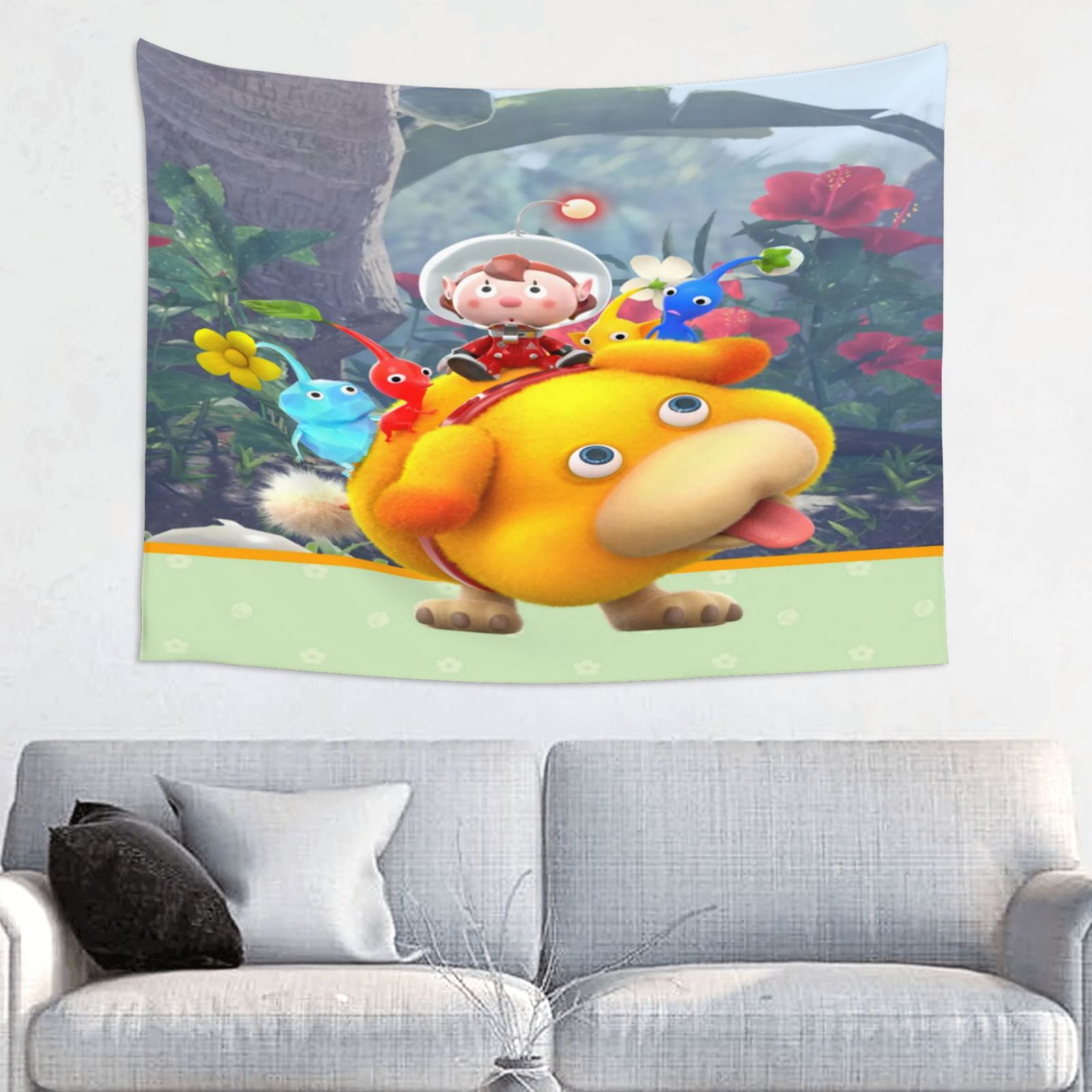 Pikmin Tapestry Anime Poster Large Background Wall Art Bedroom Wall ...