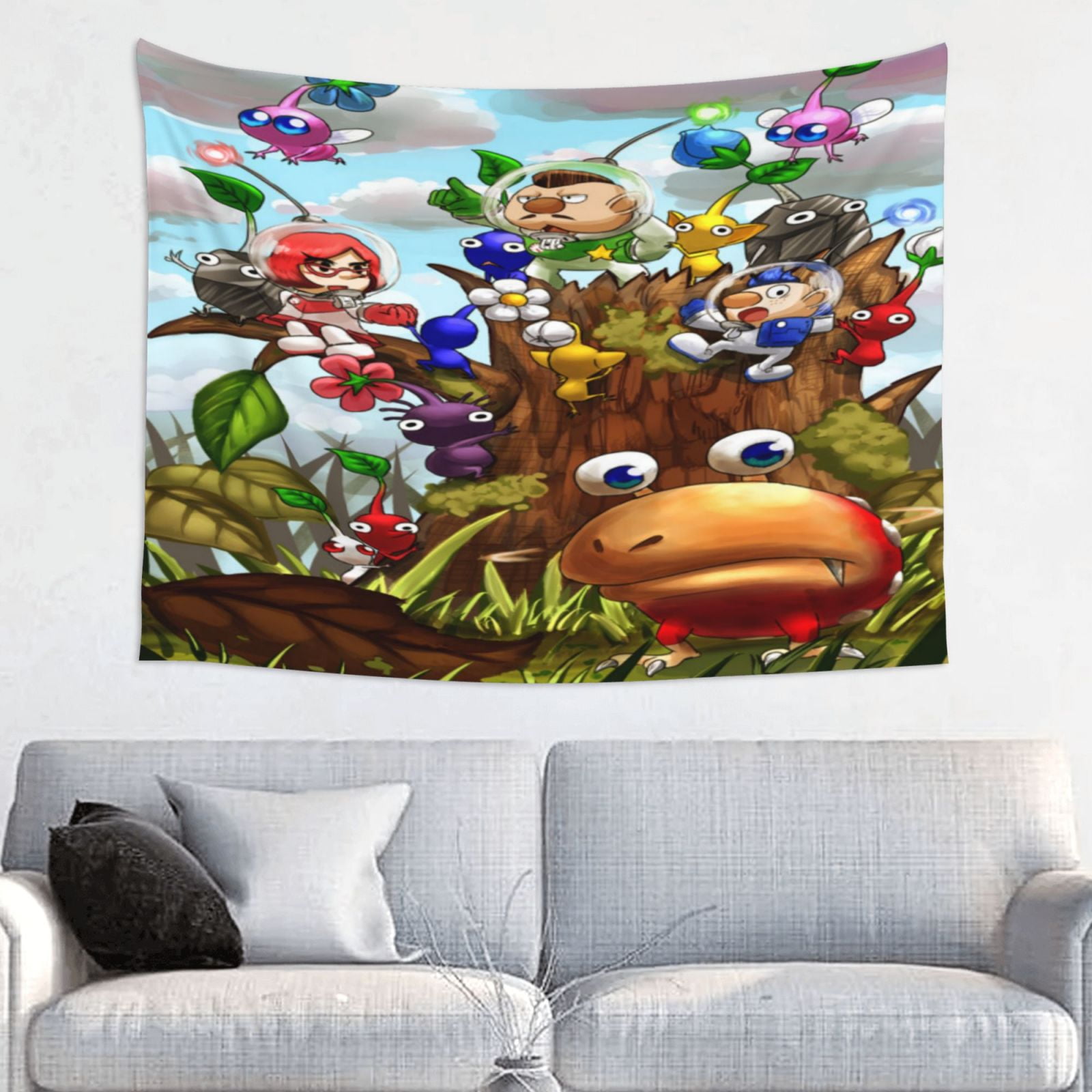 Pikmin Tapestry Anime Poster Large Background Wall Art Bedroom Wall ...