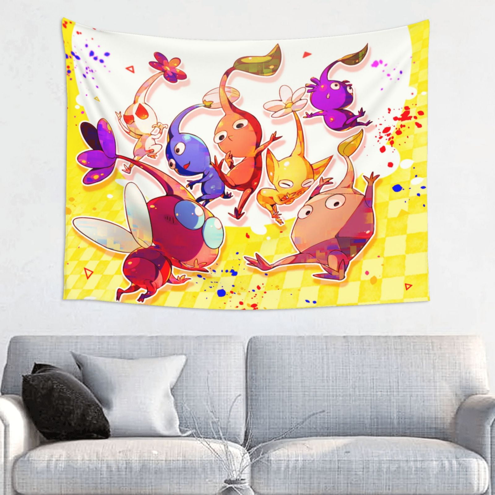 Pikmin Tapestry Anime Poster Large Background Wall Art Bedroom Wall ...