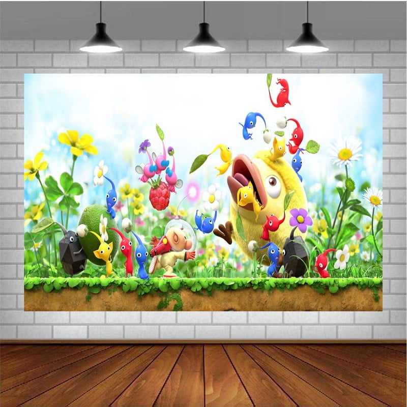Pikmin Post Wall Decor Birthday Banner Backdrop Background Party ...
