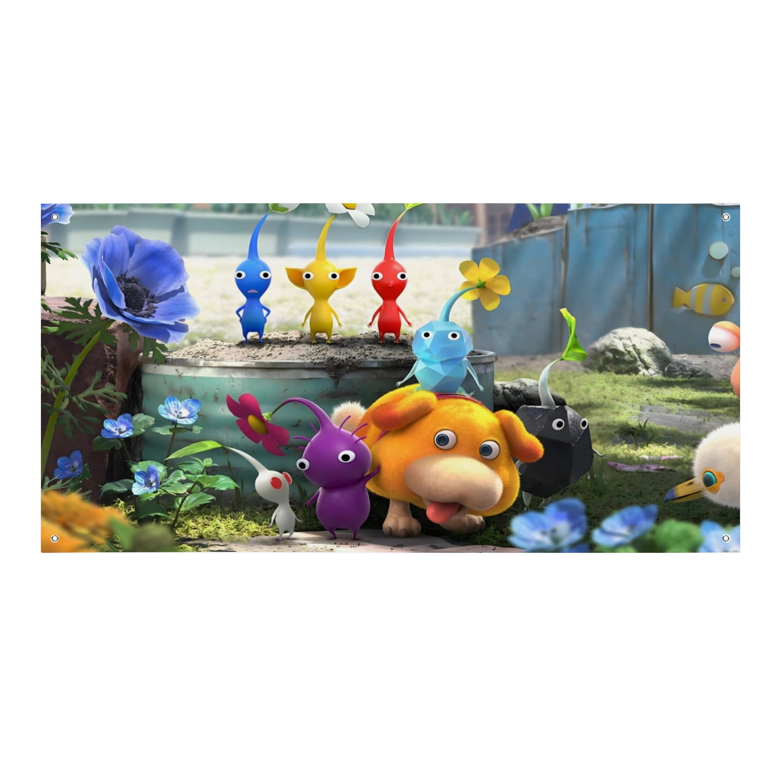 Pikmin-Theme Backdrops Banner Birthday Party Decor Supplies ...