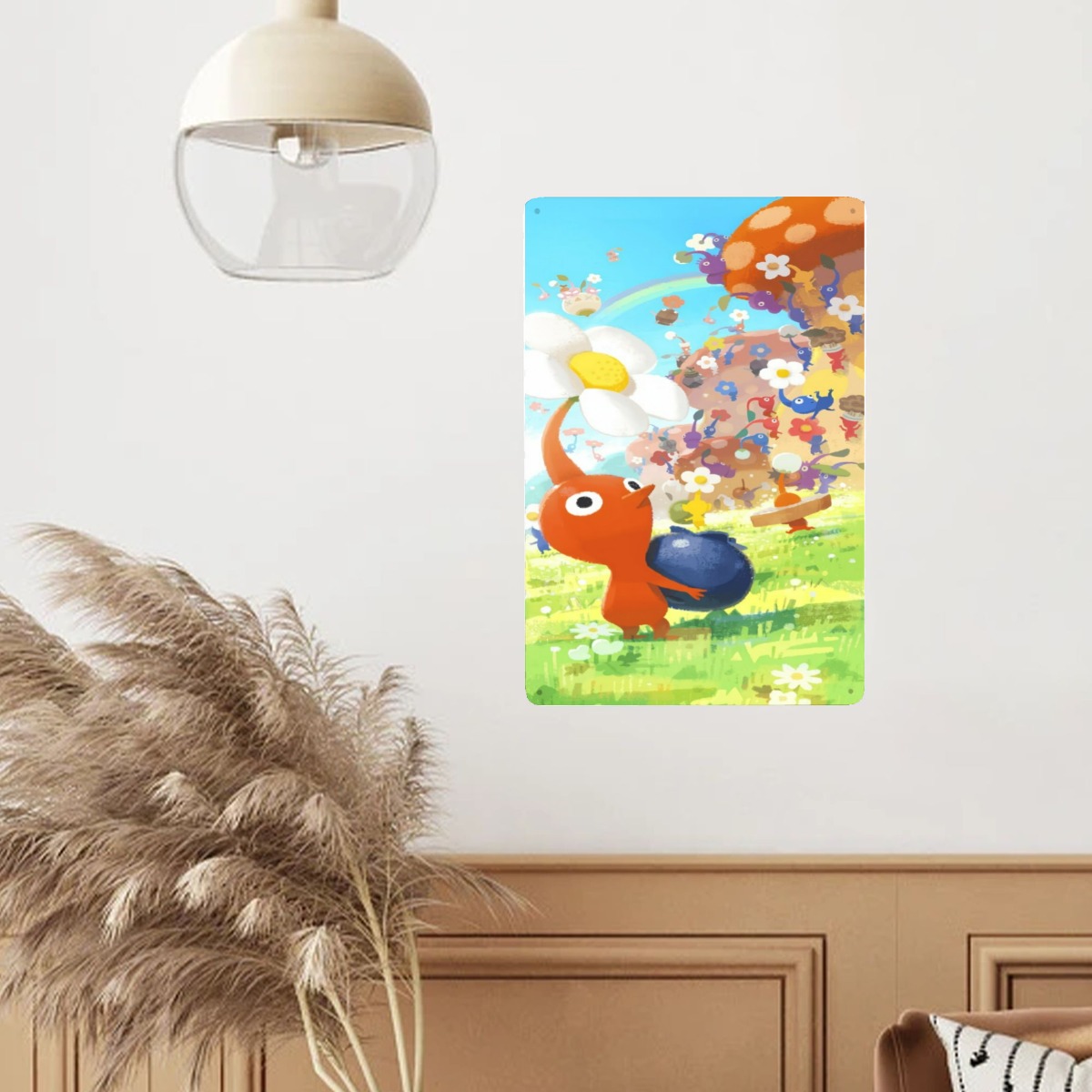 Pikmin watercolor suitable for fans of girls or boys, 1 metal tin logo ...