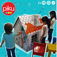 Piku Cardboard Playhouse for Kids to Color - Walmart.com