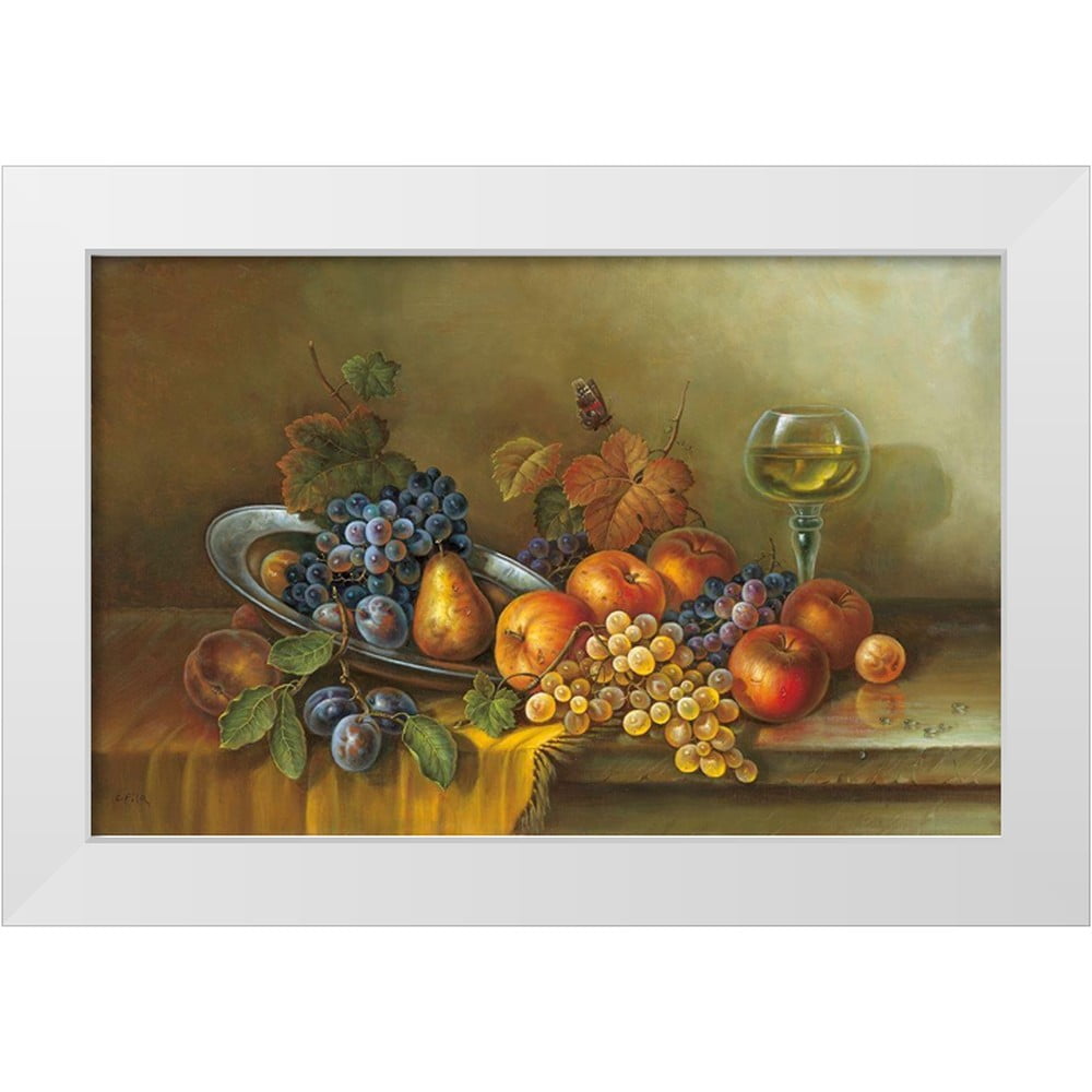 Pila 14x10 White Modern Wood Framed Museum Art Print Titled - FRUITS ...