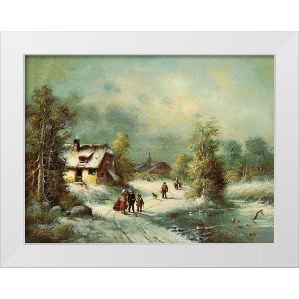 Pila 24x19 White Modern Wood Framed Museum Art Print Titled - WINTER ...
