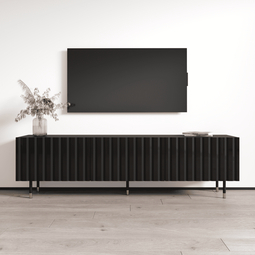 Pilar 01 TV Stand by Meble Furniture, Fits Up to 80", High Gloss Mid ...