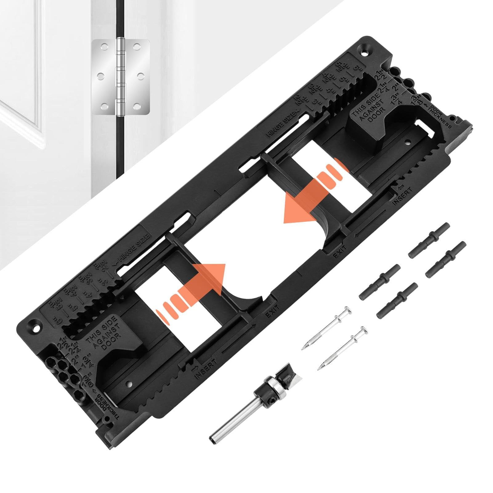Pilarmuture Adjustable Door Hinge Router Template, Easy Install Hinge ...