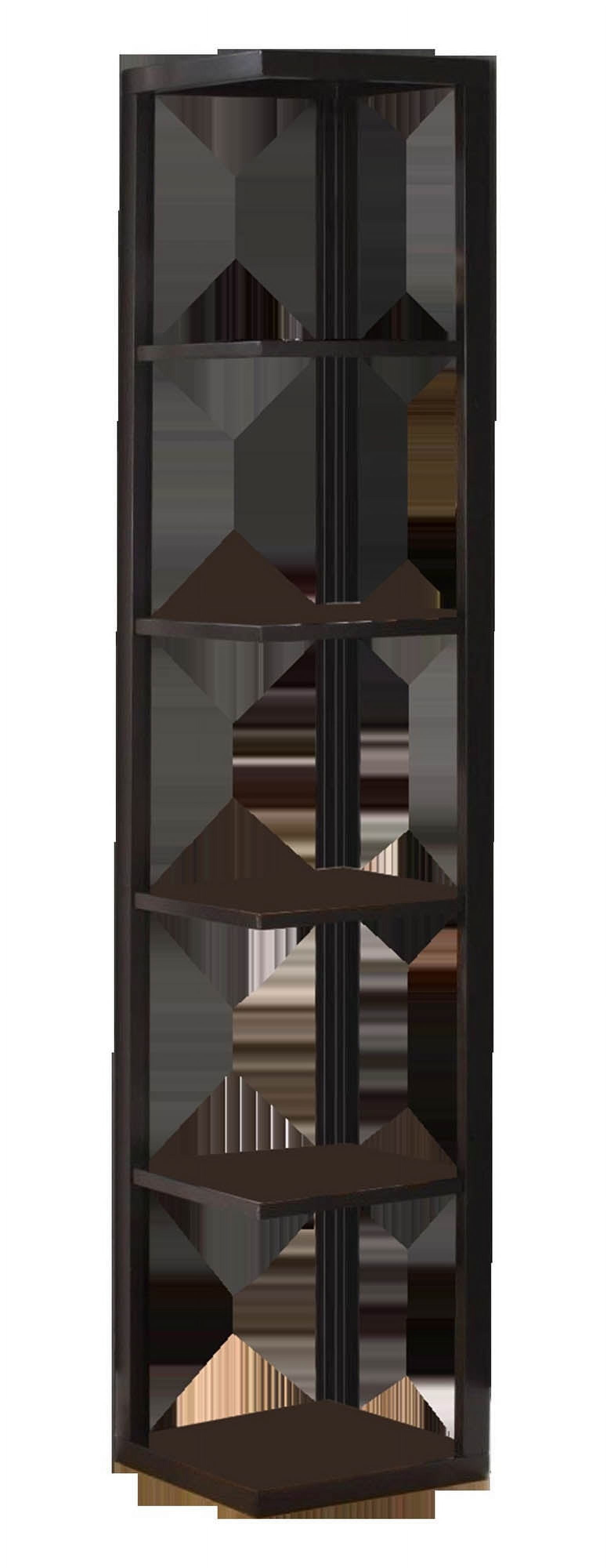 Pilaster Design Crandall 5 Tier Corner Wall Bookcase (Bookshelf ...