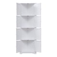 Pilaster Designs Burnham 4-tier Wood Corner Kitchen Pantry Cabinet in ...