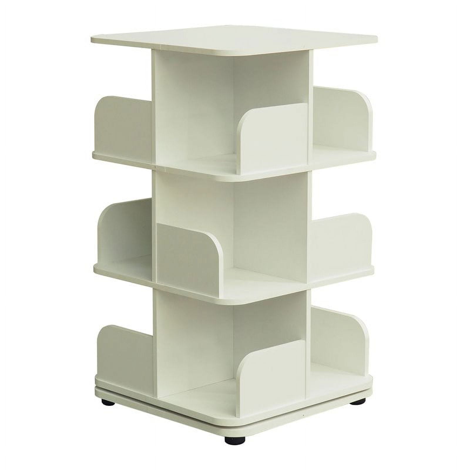 Pilaster Designs Hartwick 3-tier Revolving Bookcase with 12 Shelves in ...