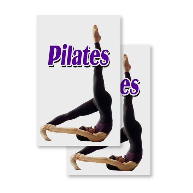 Pilates (2-PACK) 24" x 36" Vinyl Decals | Sign Insert Peel & Stick ...