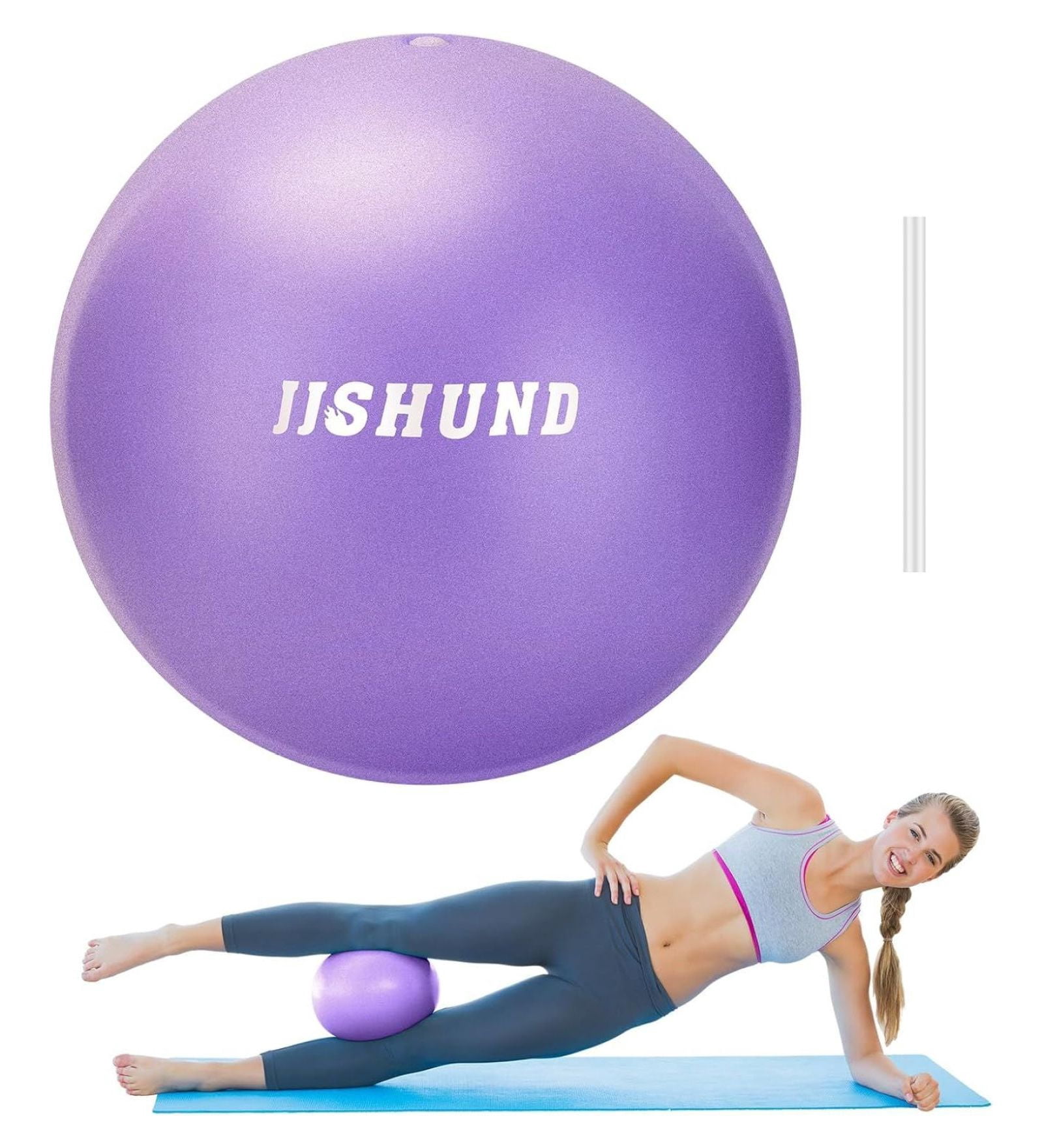 Pilates Ball, 9 Inch Small Exercise Soft Workout Yoga Ball with ...