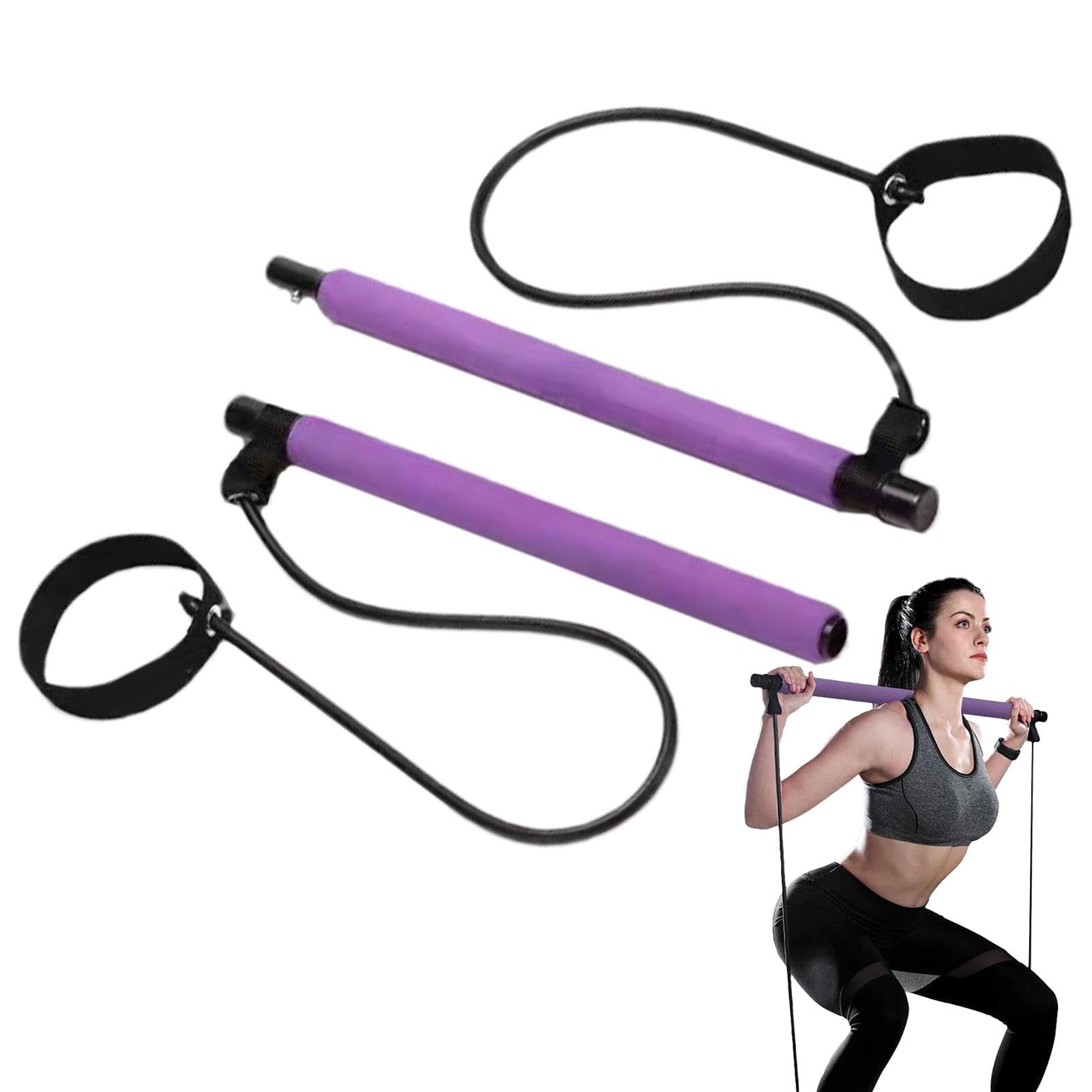 Pilates Bar Kit, Pilates Exercise Resistance Band, Pilates Bar Kit For ...