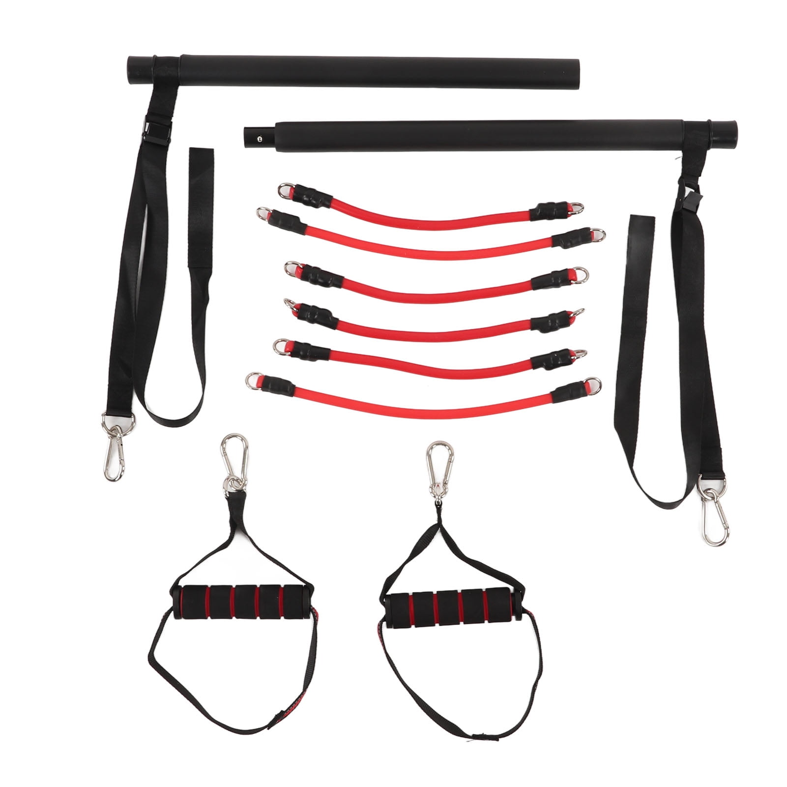 Pilates Bar Kit with Resistance Bands, 6-Tube Yoga Pull Bar for Muscle ...