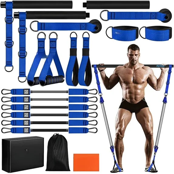 Pilates Bar Kit with Resistance Bands, Heavy Duty Pilates Equipment for ...