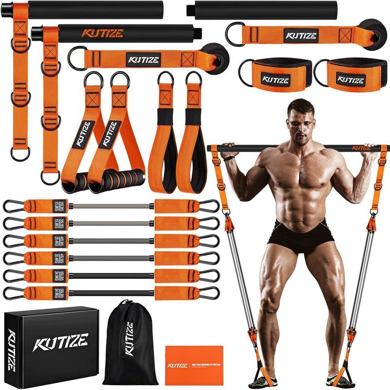 Pilates Bar Kit with Resistance Bands, Pilates Workout Equipment for ...